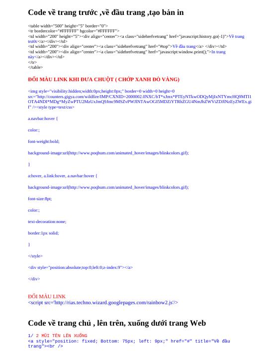 code về đầu cuối trang đổi màu link - Tin học - Nguyễn Hùng - Thư viện ...