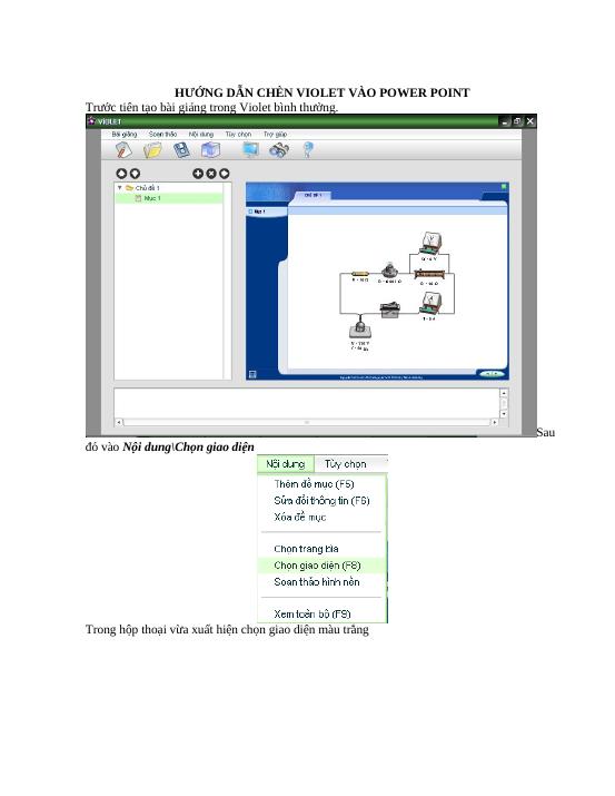 Hướng dẫn chèn violet vào PPT - Tiểu học - Nguyễn Đình Việt Bình - Thư ...