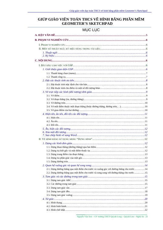 SKKN: Giúp GV vẽ hình bằng GSP - Toán-lý - Nguyễn Văn Sơn - Website của ...