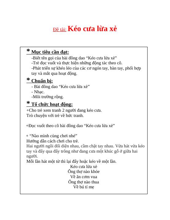 Kéo cưa lừa xẻ - Chồi - Đặng minh châu - Thư viện Giáo án điện tử