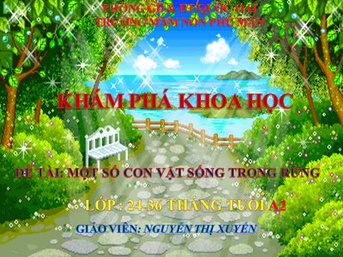 MOT SO CON VAT SONG TRONG RUNG 24-36 THANG - Làm quen với Toán - nguyễn thị lợn - Thư viện Bài ...