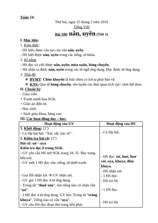 Bài 100. uân, uyên - Học vần 1 - nguyễn thị hồng khanh - Thư viện Giáo ...