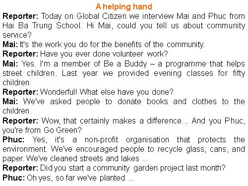 Unit 3. Community Service. Lesson 1. Getting started - Tiếng Anh 7 ...