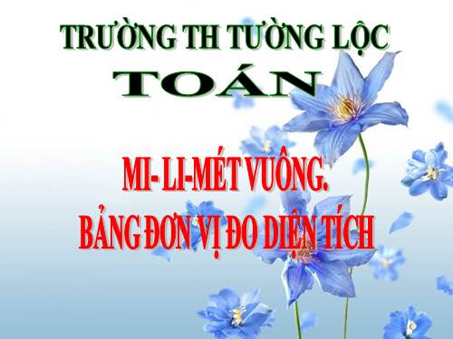 Mi - li - mét vuông. Bảng đơn vị đo diện tích - Thư viện Violet - Thu ...
