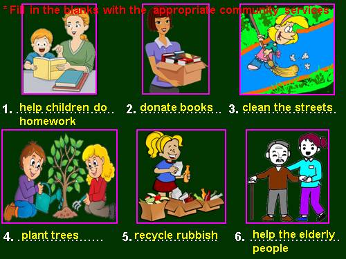 Unit 3. Community Service. Lesson 2. A closer look 1 - Tiếng Anh 7 - Lê ...