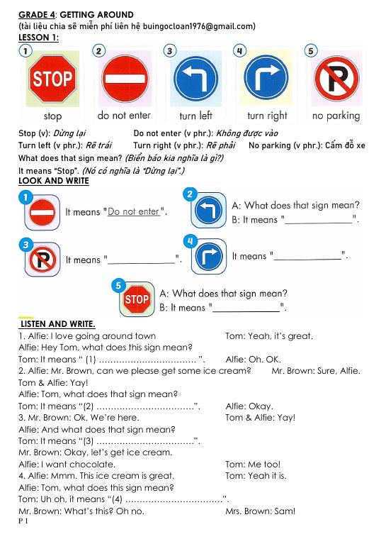 UNIT 5 GETTING AROUND - i-Learn Smart Start 4 - Bùi Ngoc Loan - Thư ...