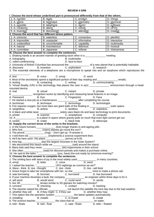 global success 8 ôn tập hk2 - Global Success 8 - Nguyễn Thu Trang - Thư ...