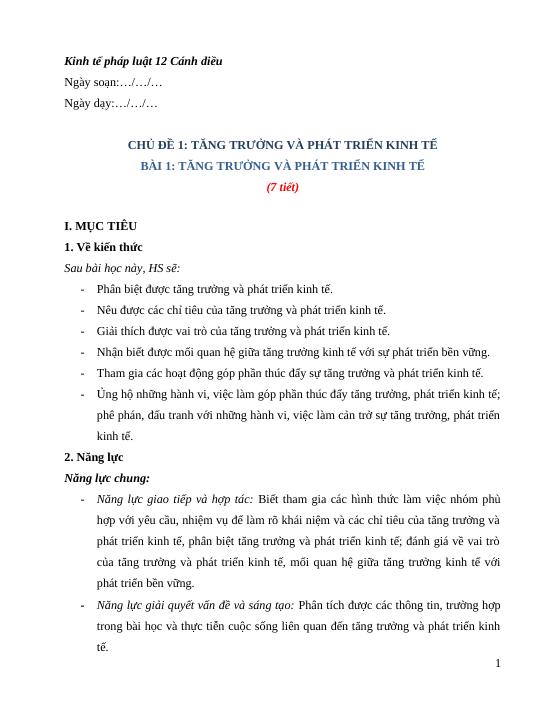 KTPL 12 Cánh diều - Giáo dục kinh tế và pháp luật 12 - Tạ Liên - Thư ...