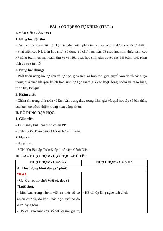 Toán học 5 tuần 1. - Toán học 5 - Cáp Phi Dũng - Thư viện Giáo án điện tử