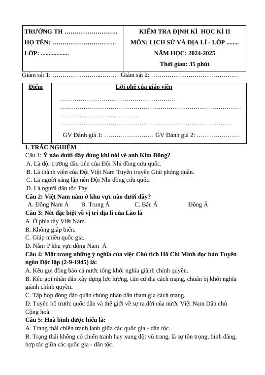 lich su va dia li 5 - Lịch sử và Địa lí 5 - Trương Văn Sơn - Thư viện ...