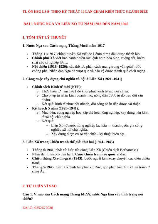 lich su va dia li 9 CD ÔN HSG - Lịch sử 9 - Lê Hoàng Ngọc - Thư viện ...