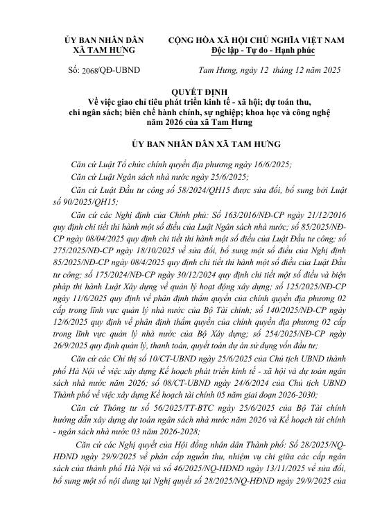 13.12.2025 QĐ giao dự toán 2026_xã Tam Hưng - Mầm non - Nhữ Thị Thủy ...
