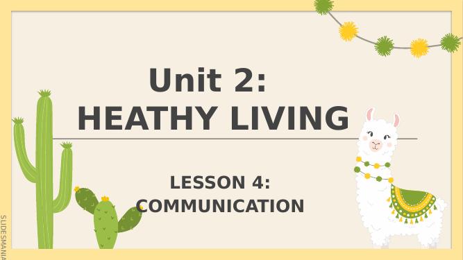 Unit 2. Health. Lesson 1. Getting started - Tiếng Anh 7 - Trần Thị Hạnh ...