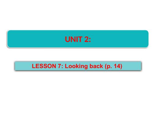 Unit 1. My new school. Lesson 7. Looking back & project - Tiếng Anh 6 ...