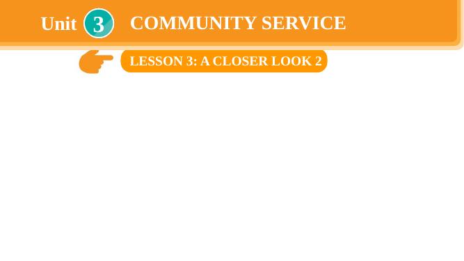Unit 3. Community Service. Lesson 2. A closer look 1 - Tiếng Anh 7 ...